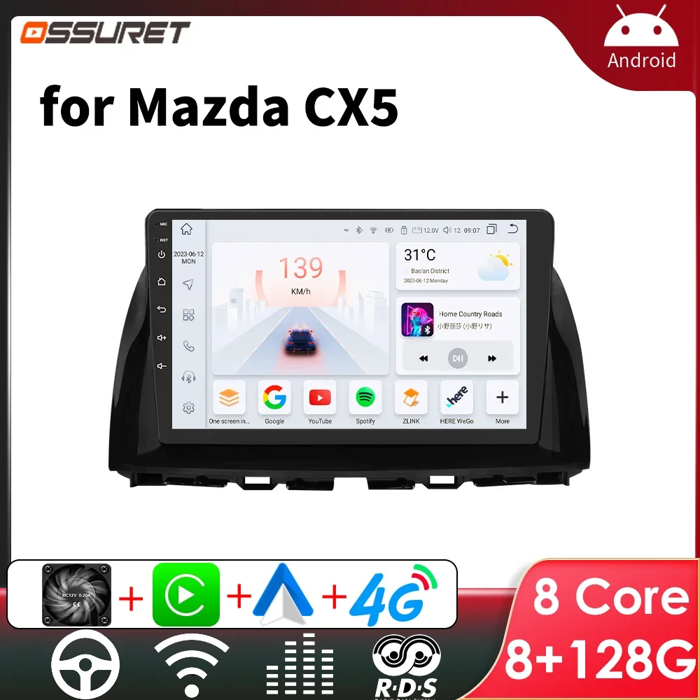 OSSURET-Android-Car-Radio-for-Mazda-CX5-CX-5CX-5-2012-2015-Carplay-Auto ...