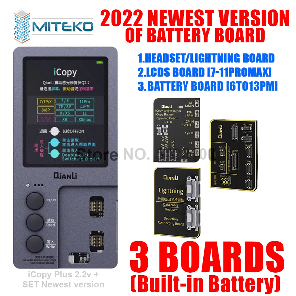 Qianli Icopy Plus 2.2v With Battery Testing Board For 7 8 8p X Xr Xs ...