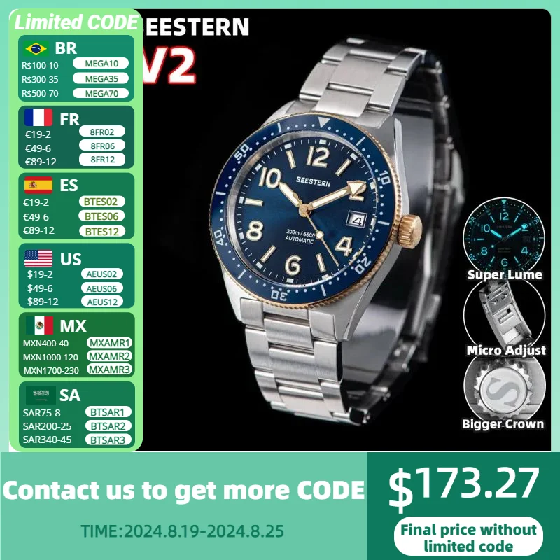 SEESTERN-S434-Diving-Watch-of-Men-NH35-Automatic-Movement-200M ...