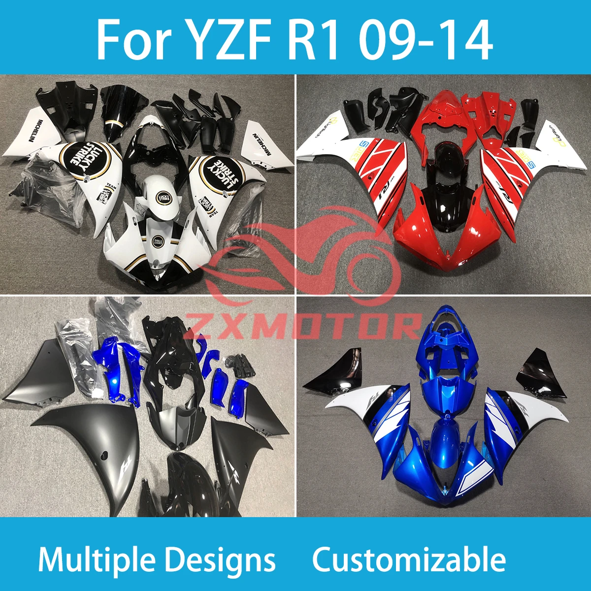 YZF-R-1-2009-2010-2011-2012-2013-2014-Fairings-Motor-for-Yamaha-YZF-R1 ...