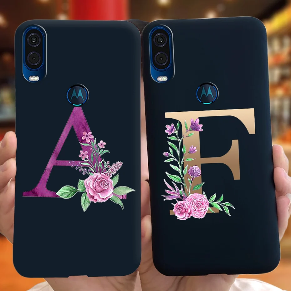 Fashion-Letter-Case-For-Motorola-Moto-One-Vision-Moto-One-Macro-Soft ...