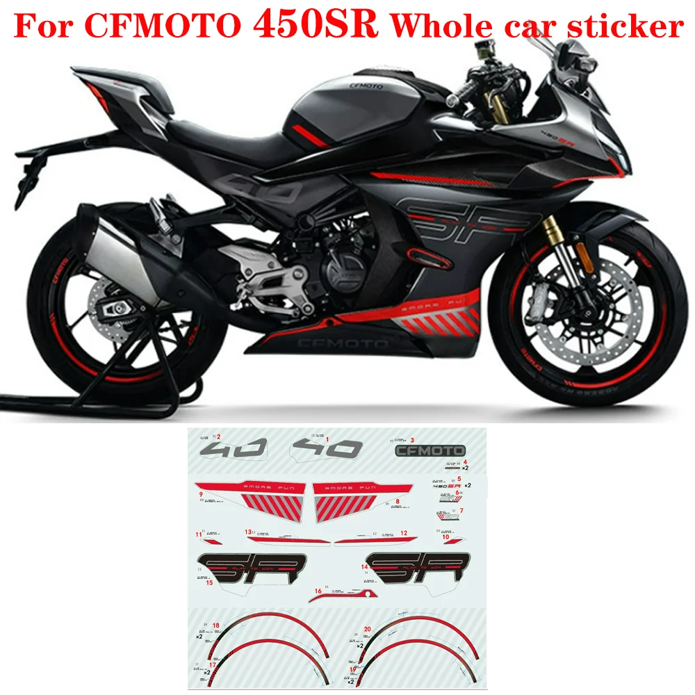 For-CFMOTO-450SR-Suitable-for-450SR-Original-Factory-Decal-Zircon-Black ...