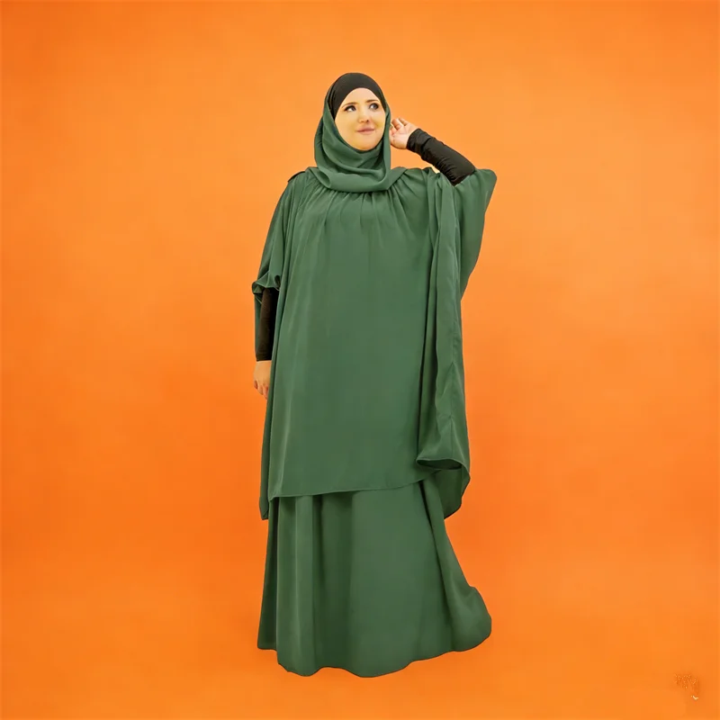 Burqa Caftan Hooded Khimar Women Full Cover Muslim Traditional Clothing ...