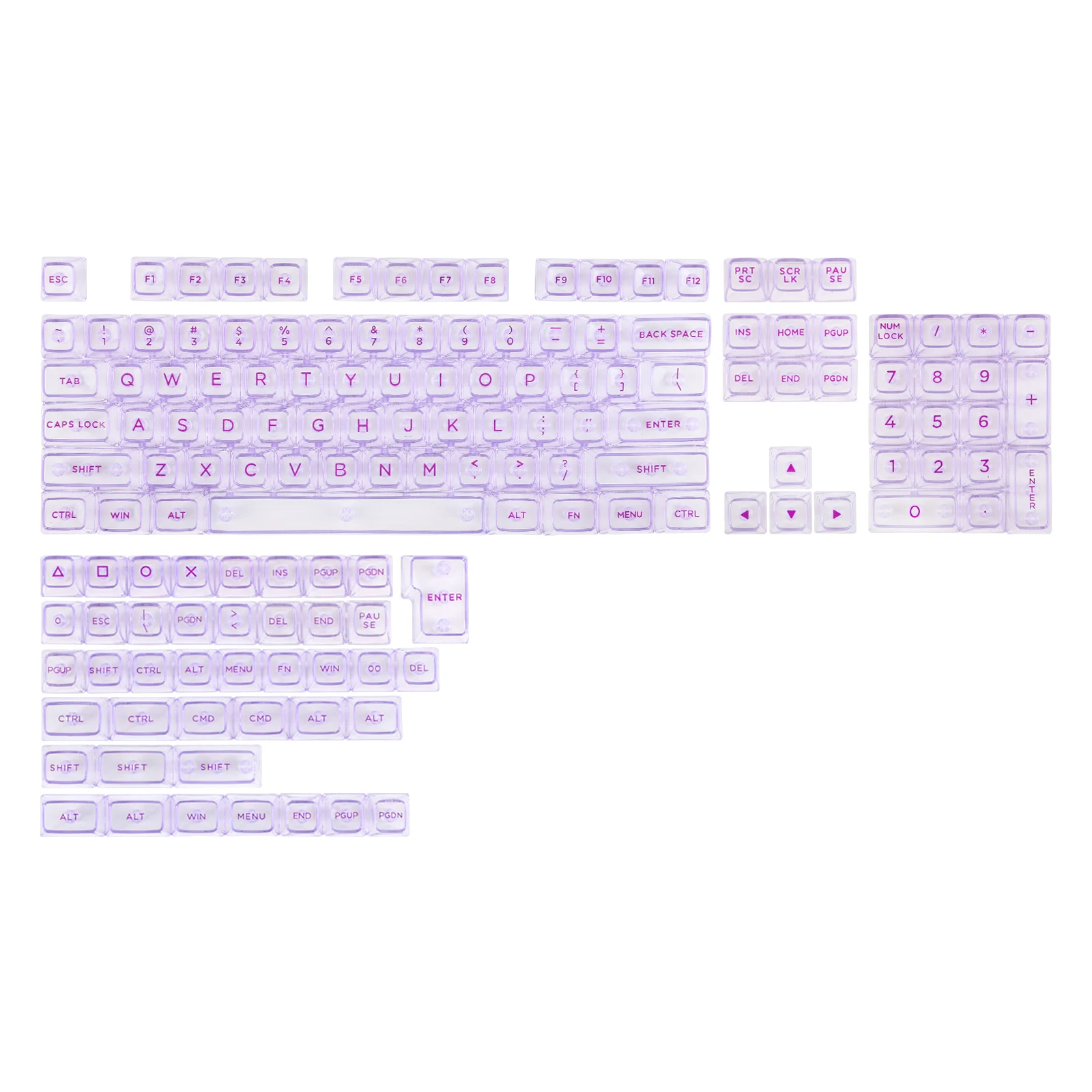 KiiBOOM-Luminous-Spectrum-Transparent-PC-Keycaps-Set-ASA-Profile-146 ...