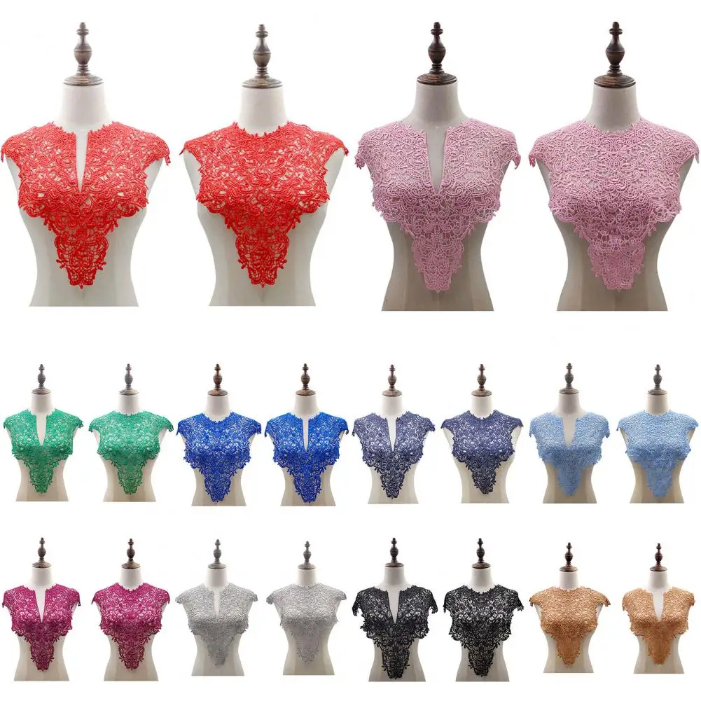Lace Fake Collar Embroidered Corsage Big Flowers Lace Applique ...