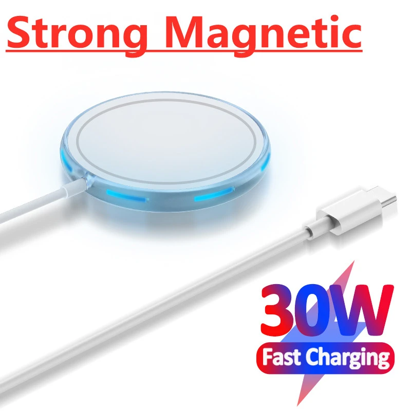 NEW 30W Magnetic Wireless Charger Pad for iPhone 13 12 Pro Max Mini Qi ...