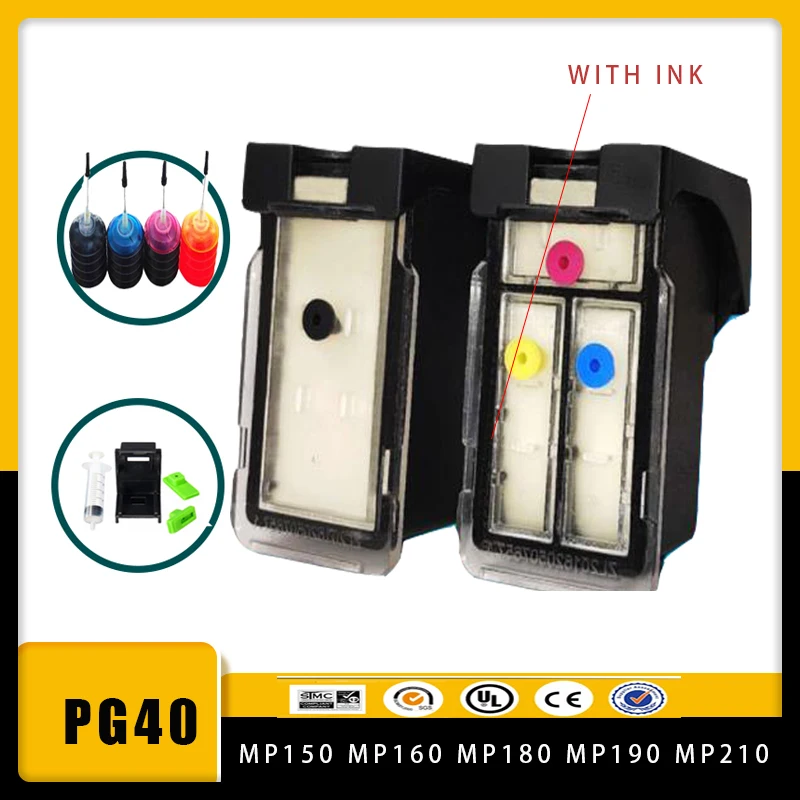 Vilaxh-PG40Xl-CL41Xl-For-Canon-PG40-CL41-Refillable-Ink-Cartridges ...