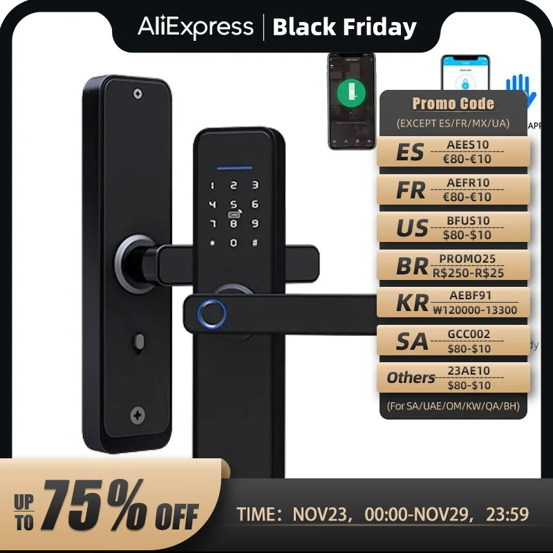 Tuya-TT-Lock-Optional-Smart-Fingerprint-Door-Lock-Digital-Electric-Lock ...