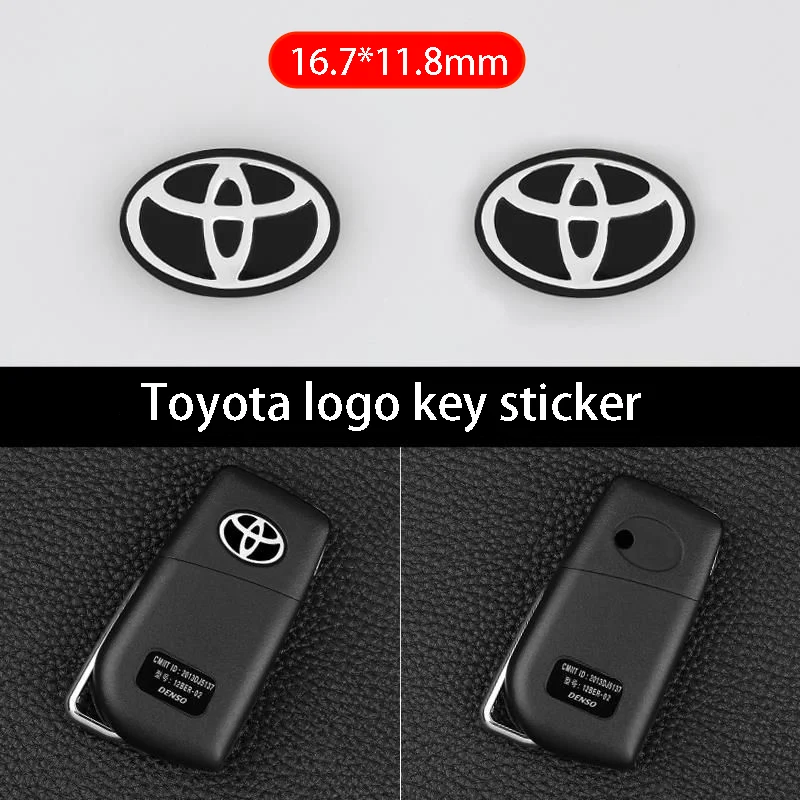Car-Remote-Key-Sticker-Aluminum-Emblem-Decoration-Decal-For-Toyota ...