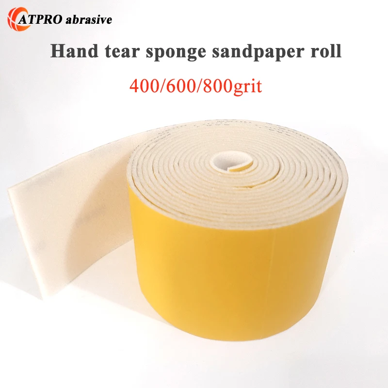 Hand-torn-Sponge-Sandpaper-Roll-For-Car-Polishing-Flexible-Sand-Wool ...