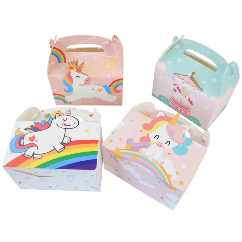4pcs-Unicorn-Candy-Biscuit-Box-Chocolate-Packaging-Boxes-Unicorn ...