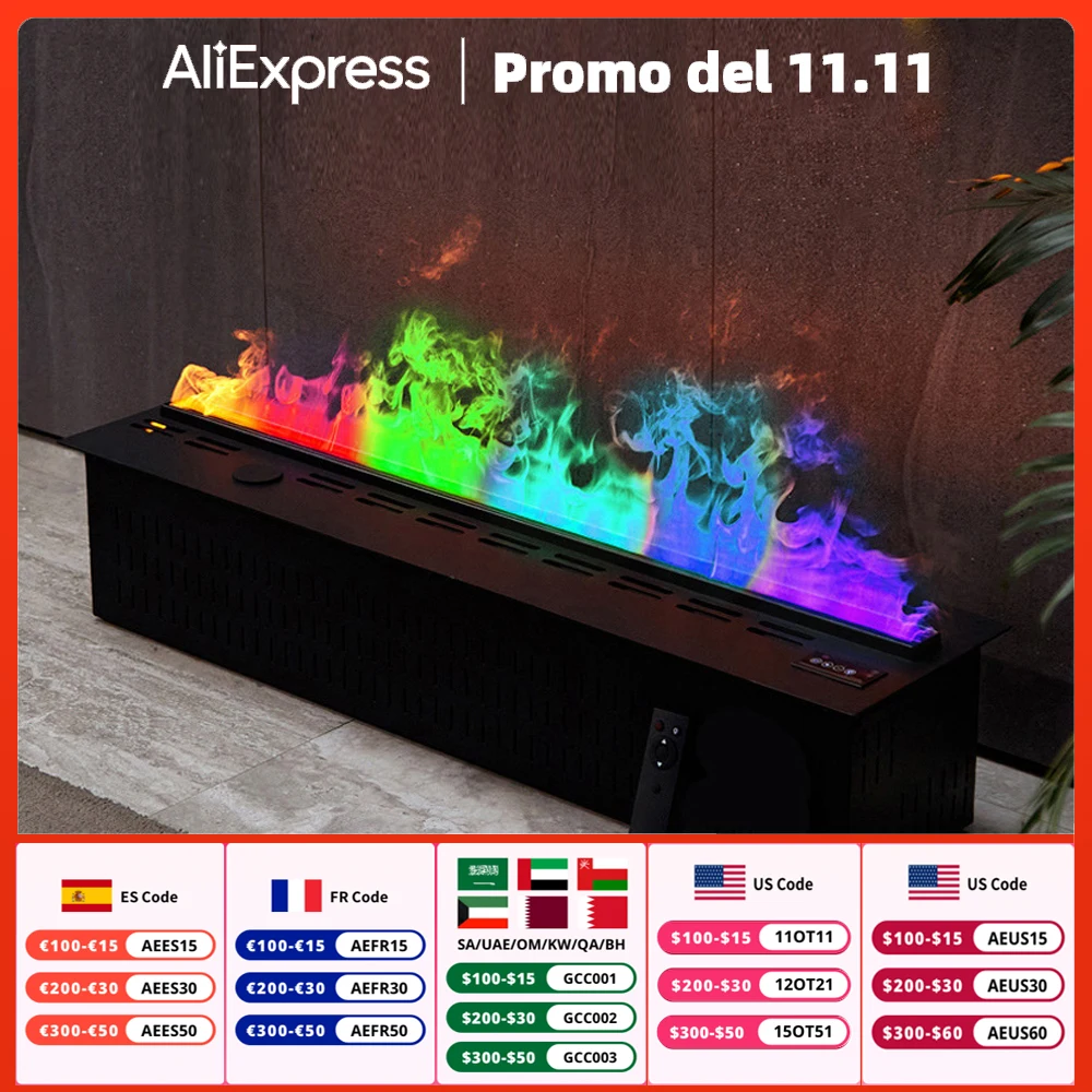 Colorful-Simulation-Flame-Water-Vapor-Fireplace-5-Year-Warranty-Smart ...
