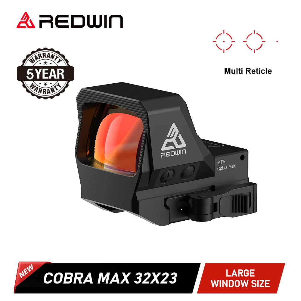 Red Win Cobra Max Red Dot Sight - 32x23mm Large Window,Multi Reticle ...