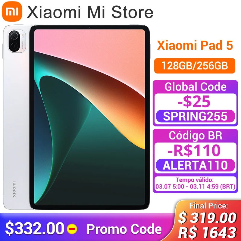 Global Version Xiaomi Pad 5 Mi Tablet 128GB/256GB Snapdragon 860 11 ...