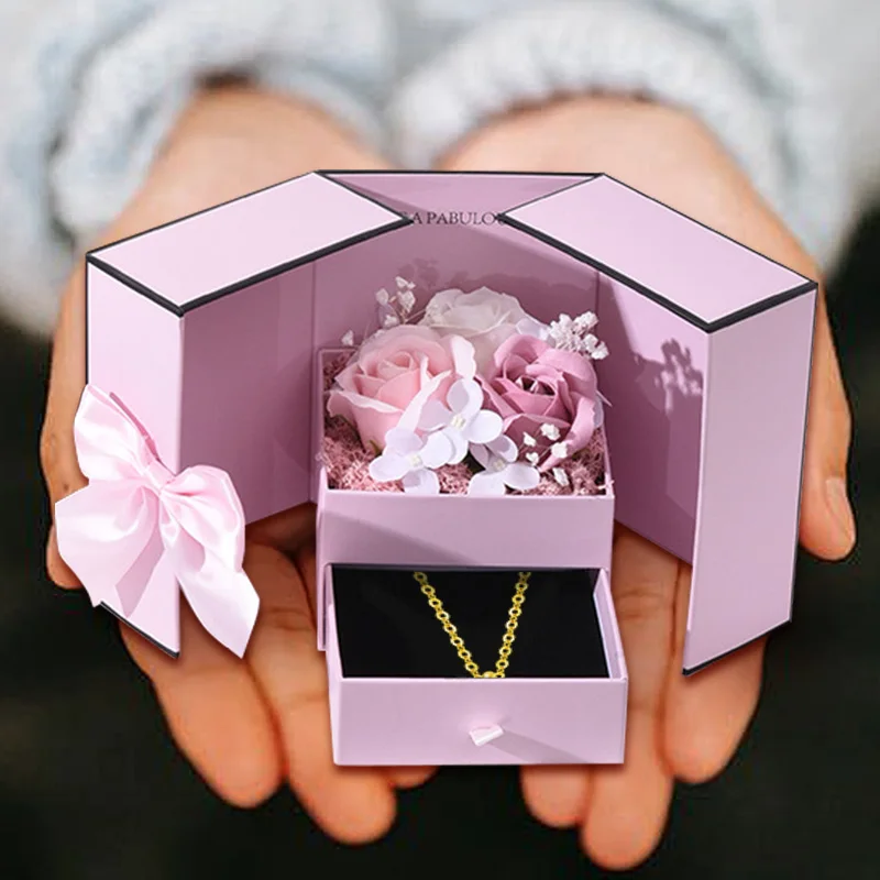 Rose-Gift-Box-for-Women-Artificial-Flower-Roses-Jewelry-Box-I-Love-You ...