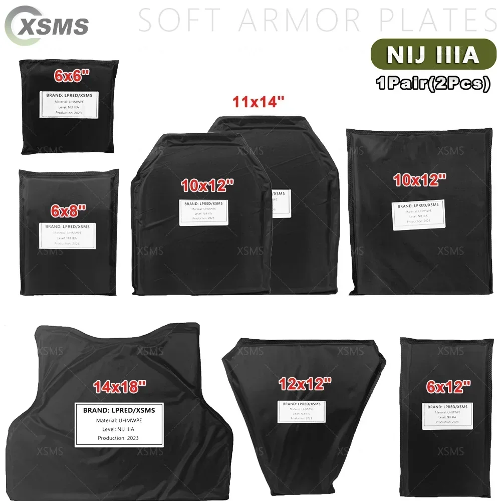 NIJ IIIA 1Pair Soft Bulletproof Plates，NIJ IIIA 3A Ballistic Vest ...