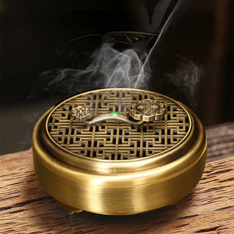 Copper Incense Burner Pure Copper Plate Incense Burner Zen Tea Ceremony ...