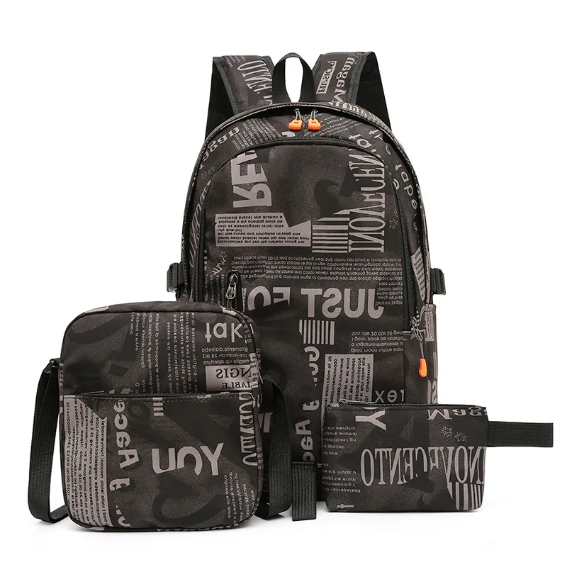 Waterproof-Men-s-Backpack-set-School-Bags-teenager-boys-Schoolbag ...