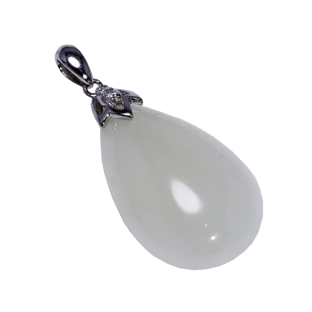 Real-Pure-925-Sterling-Silver-Natural-Jade-Pendant-For-Women-29mm-13mm ...