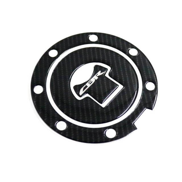 Motorcycle Carbon Fiber Fuel Gas Cap Cover Tank Protector Pad Sticker ...