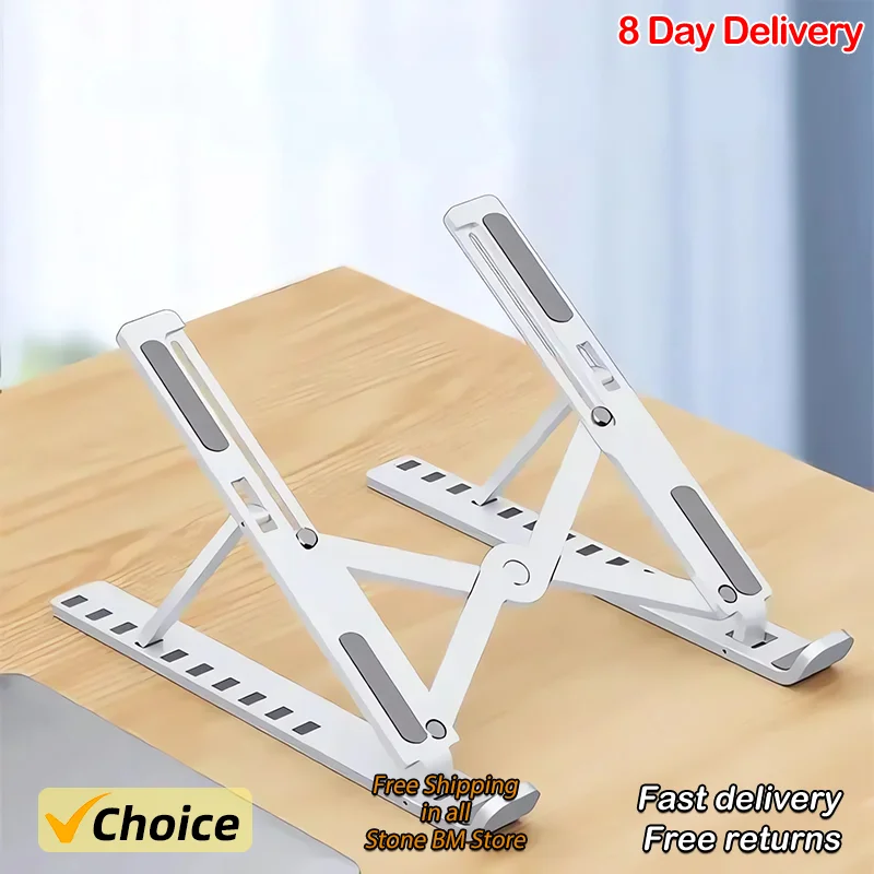 Foldable-Laptop-Stand-Adjustable-Portable-Notebook-Bracket-Support-Base ...