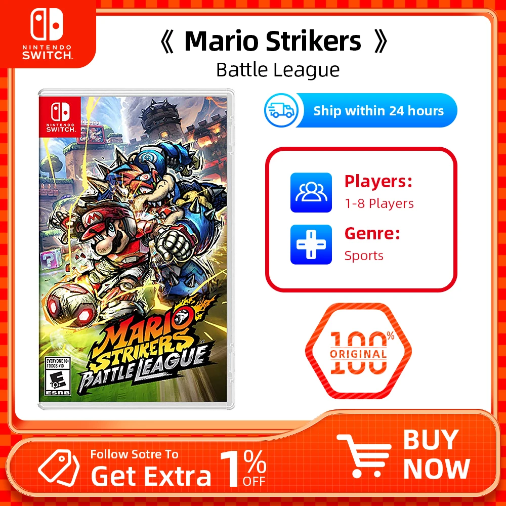 Nintendo Switch- Mario Strikers Battle League - Support Tv Tabletop ...