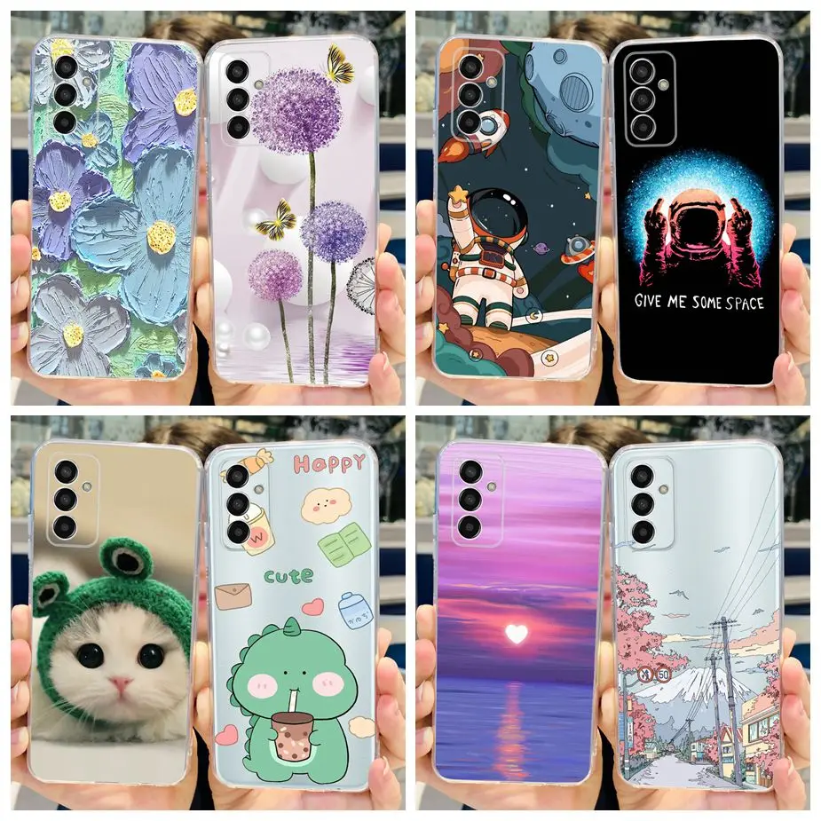 For-Samsung-Galaxy-M13-Case-SM-M135F-Luxury-Painted-Back-Cover-Soft ...
