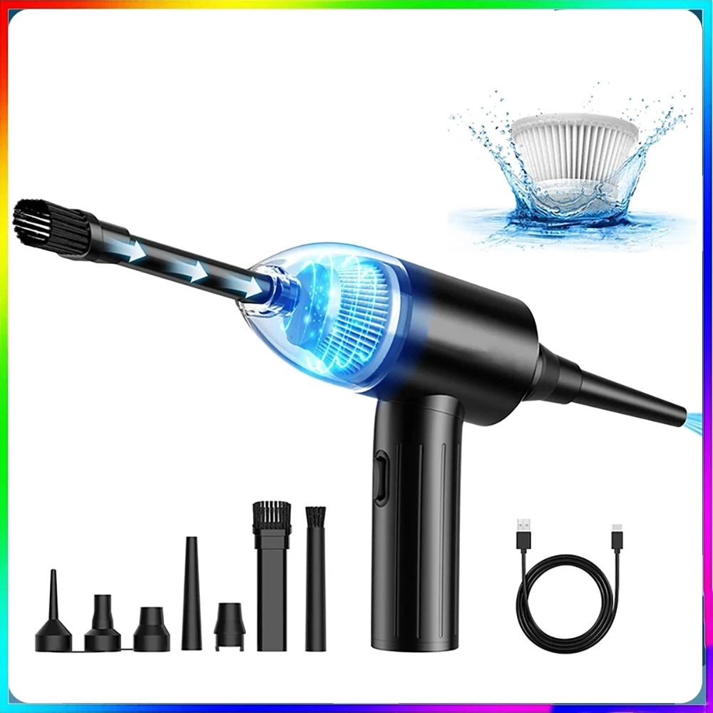 2 in 1 Cordless Air Duster Handheld Vacuum Cleaner Electric Air Blower ...