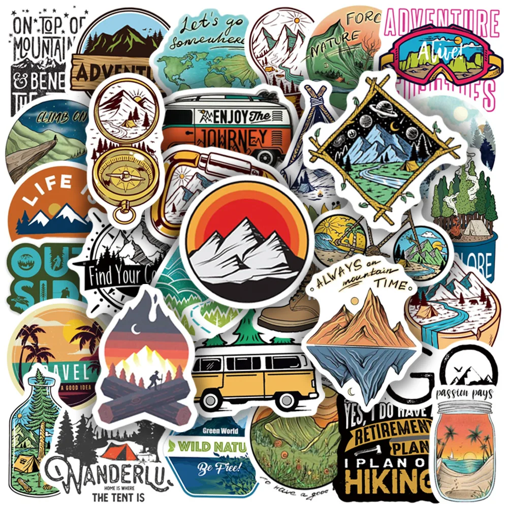 Paper & Party Supplies Get Outside Laptop Sticker Hiking Sticker Get ...