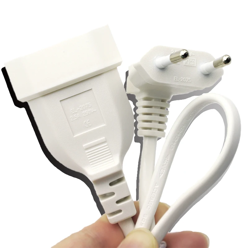 Cordon adaptateur d'alimentation ue de 0.6M, câble d'alimentation rond ...