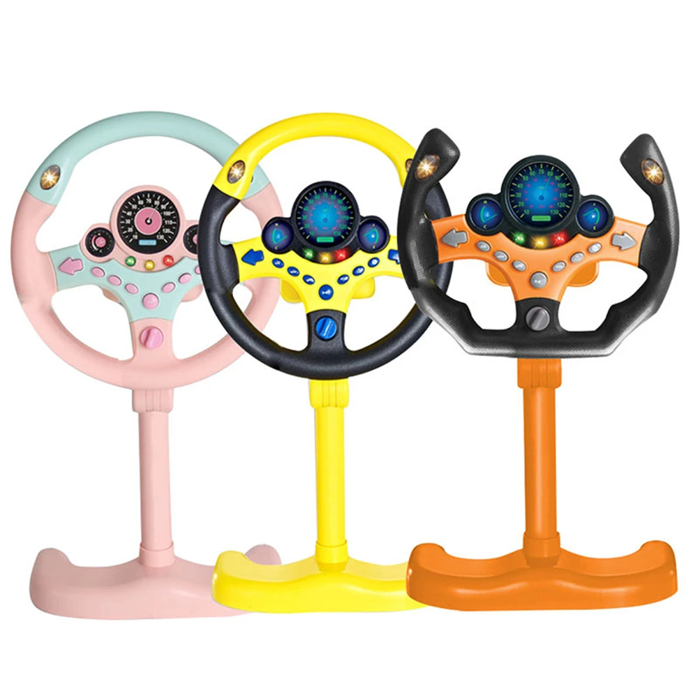 Simulate Driving Car Copilot Steering Wheel Eletric Baby Toys with ...