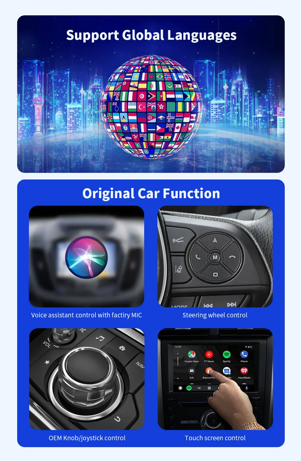 CARVIEW Wireless CarPlay Android Auto CarPlay Ai Box Mini Android 12 8+128GB QCM 8-Core 665 6125 ...