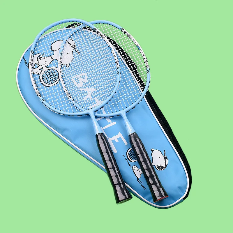 2pcs-Kids-Badminton-Racket-Set-Carbon-Fiber-Drop-Resistant-Kids ...