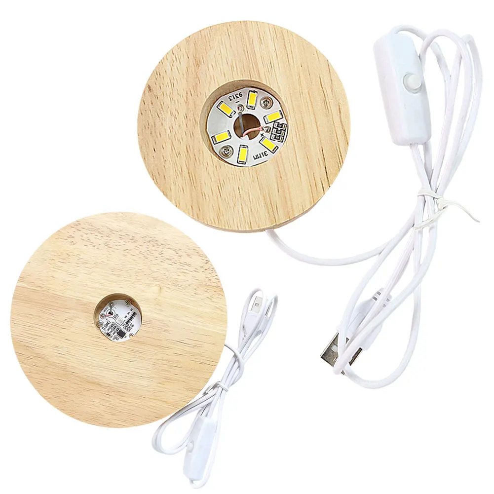 4-Inch-Illuminated-Display-Base-Wooden-LED-Night-Light-Base-Round-LED ...