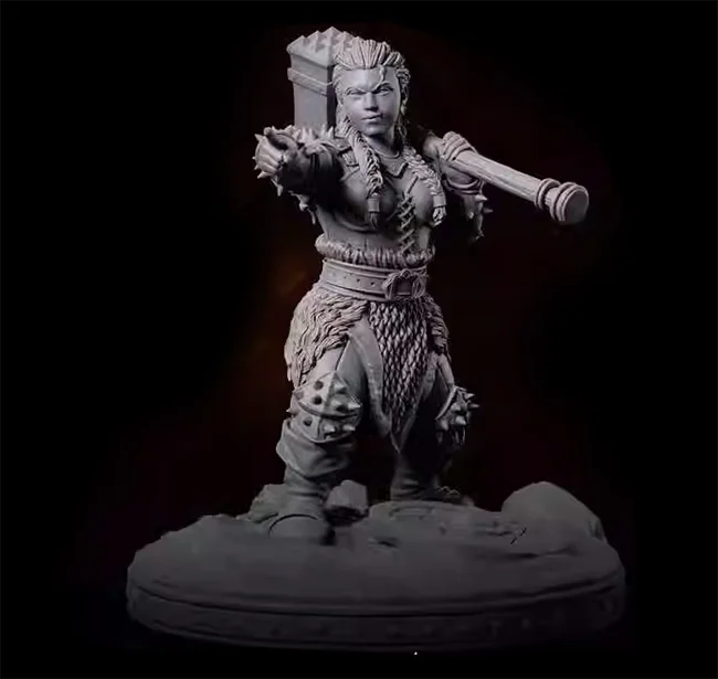 Modelo-de-resina-de-1-18-80mm-1-24-60mm-enano-Guerrero-valiente-figura ...