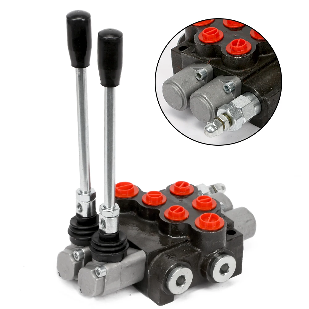 2-Spool-Hydraulic-Directional-Control-Valve-11GPM-3600PSI-Double-Acting ...