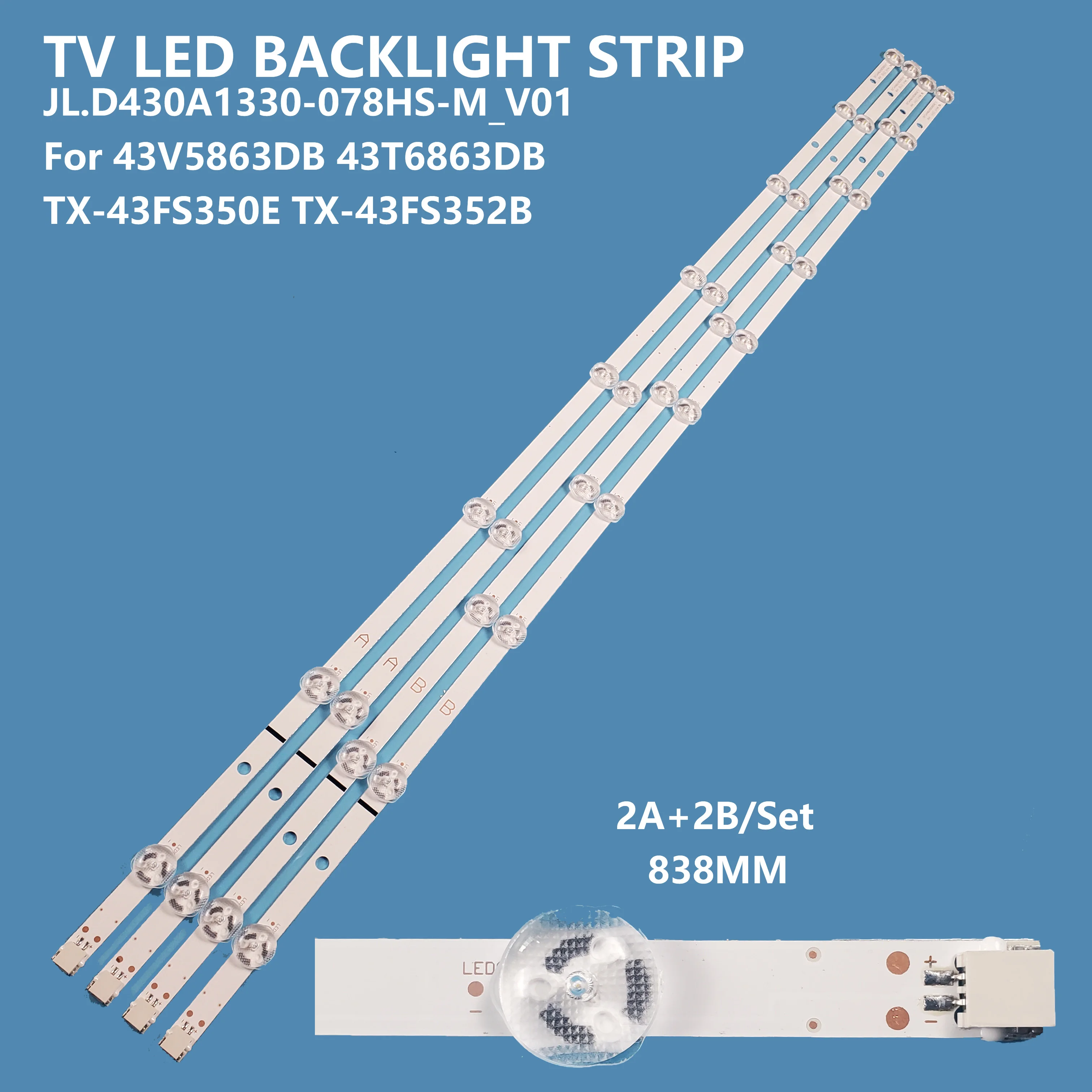 Led TV Strips Backlight JL.D430A1330-078HS-M_V01 For 43V5863DB ...