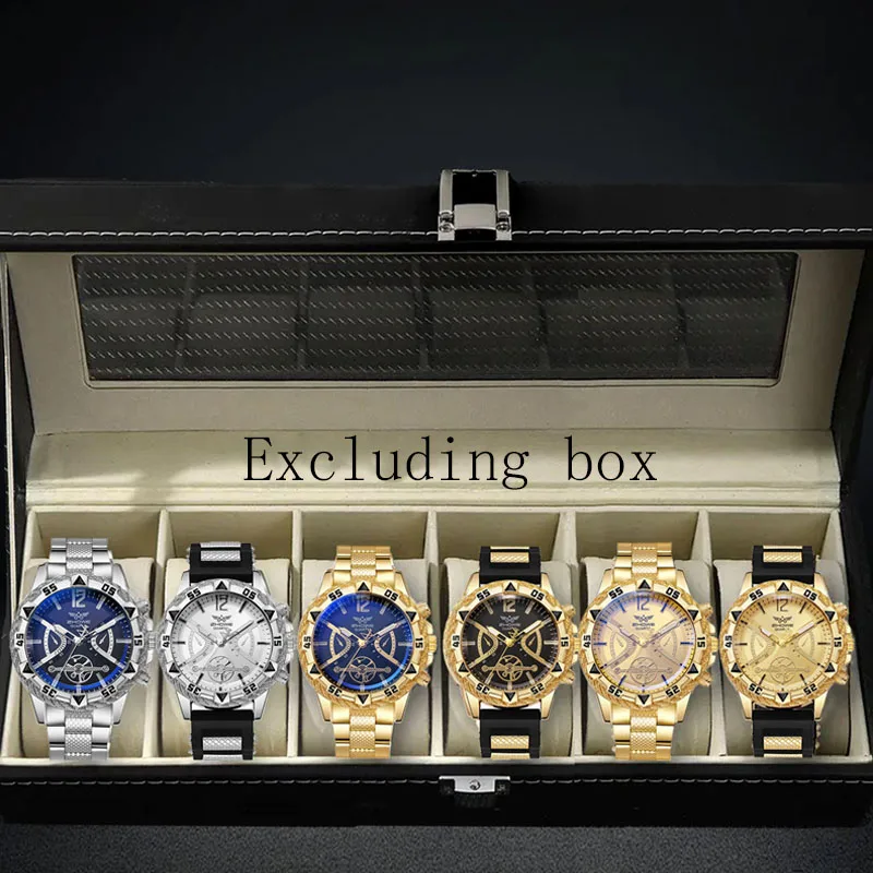 6-piece men's steel strip fashion party, fashion watch, men's gift, men ...