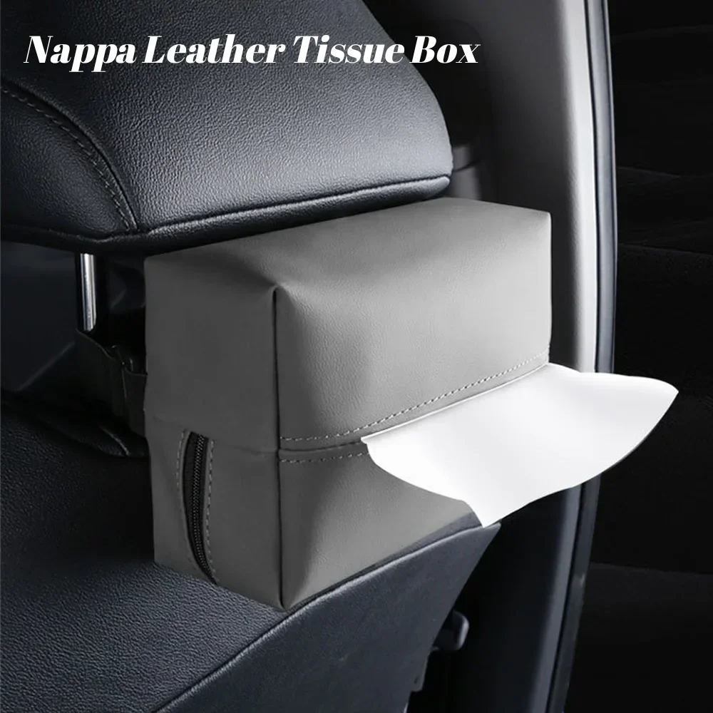 Nappa-Leather-Car-Center-Console-Armrest-Napkin-Box-Universal-Car ...