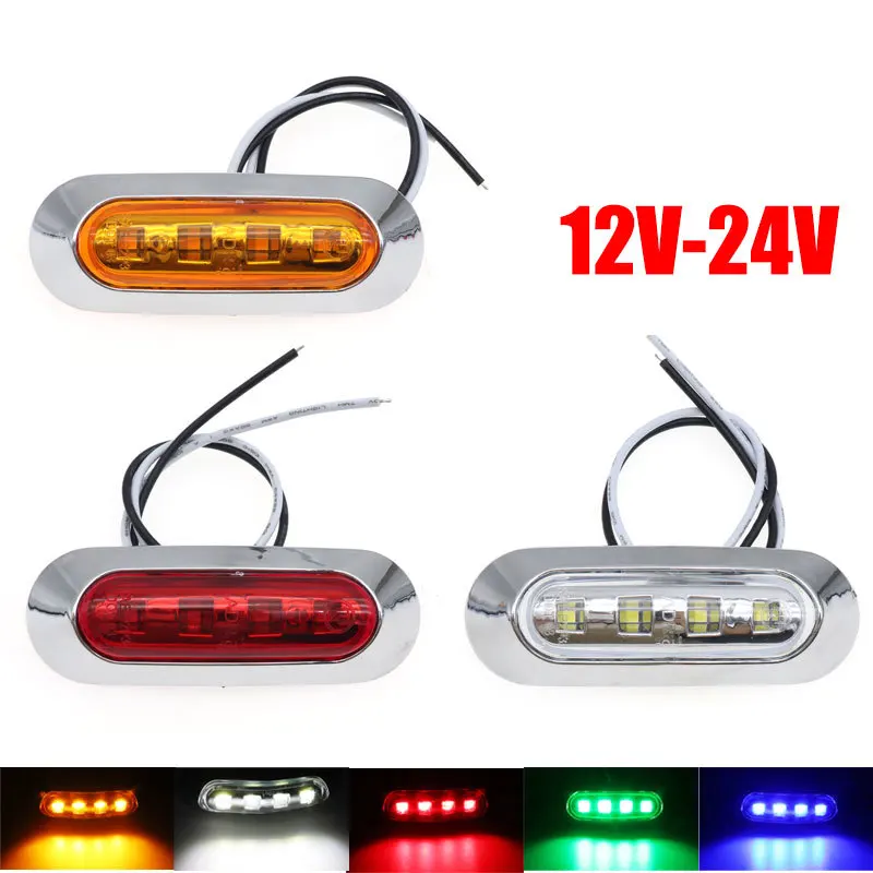 12V-24V-Waterproof-4LED-Side-Mark-Lamp-Clearance-Indicator-Light-Car ...