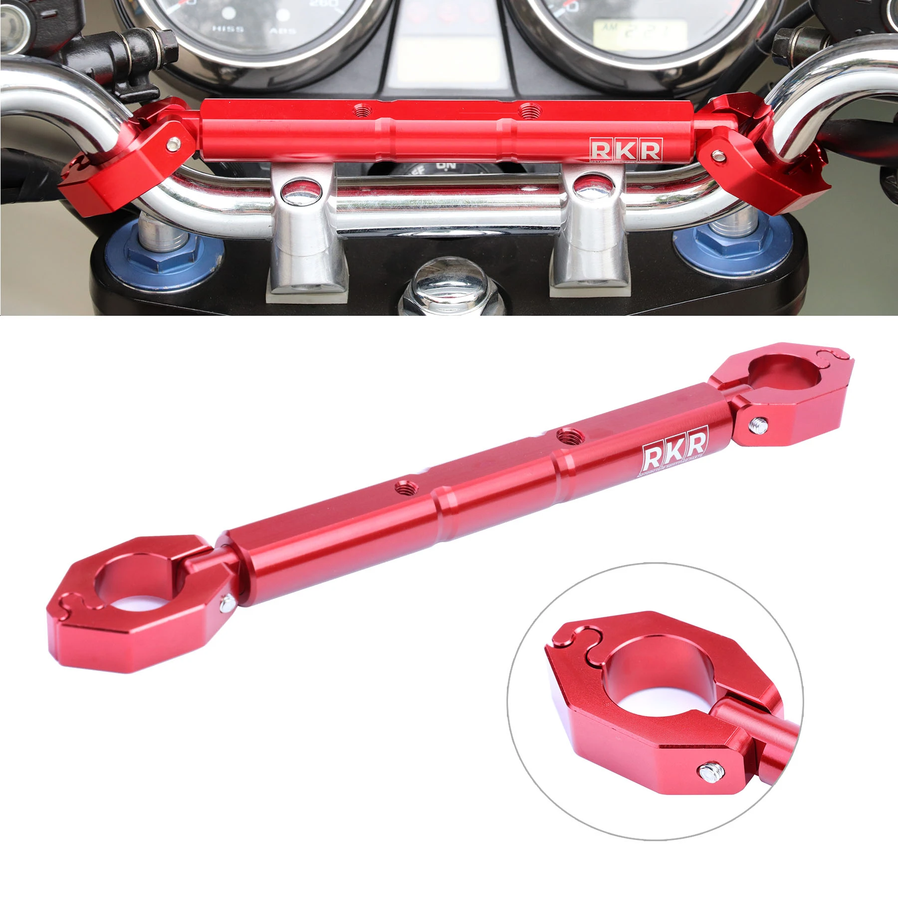 Motorcycle Balance Bar Universal 22mm CNC Aluminum Crossbar Strengthen ...