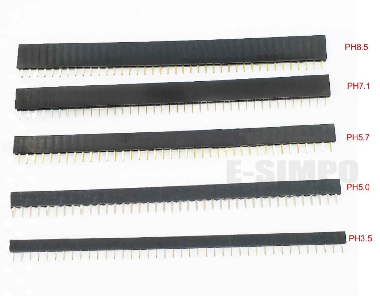 10PCS-2-54mm-1X40P-Female-Header-Single-Row-Straight-0-1-Pitch-40-Pin-3 ...
