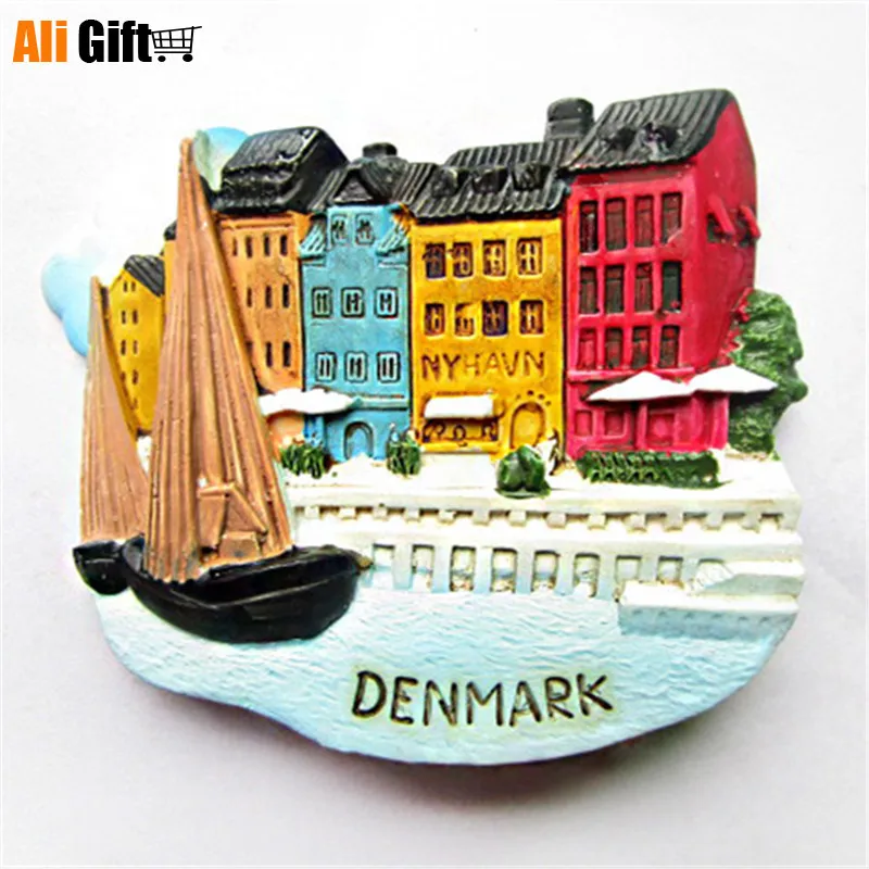 Aligift Denmark Creative Northern Copenhagen World Tourism Resin Fridge ...