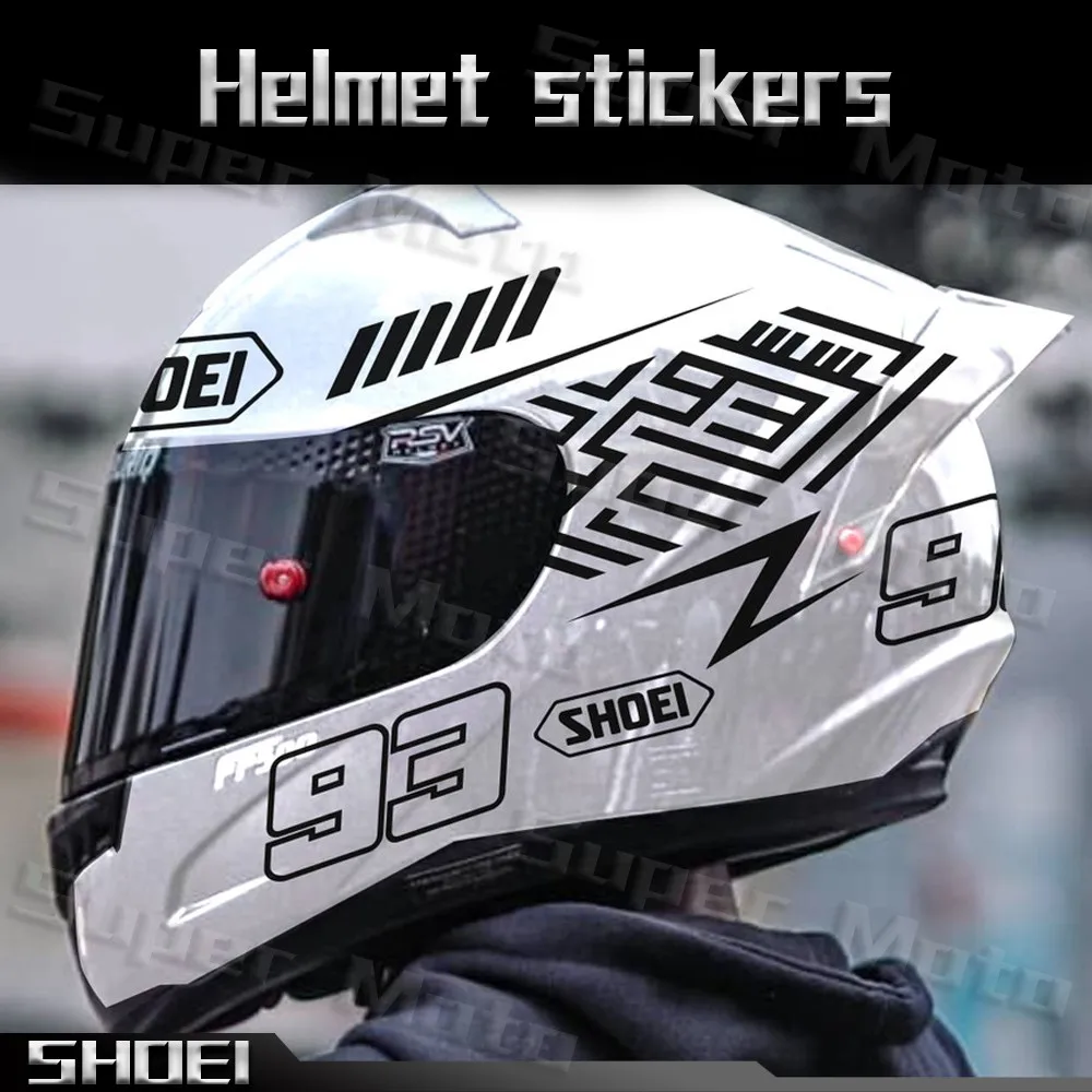 For-SHOEI-Motorcycle-Helmet-Sticker-Racing-Team-Rider-NO-93-Decal ...
