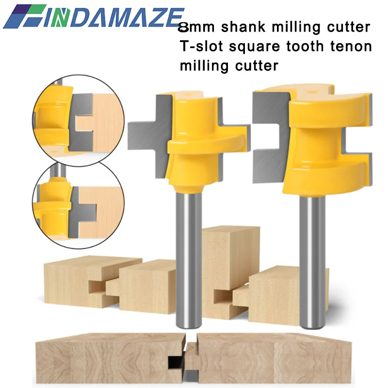 2-Pieces-of-8mm-Shank-T-slot-Square-Tenon-Milling-Cutter-Engraving ...