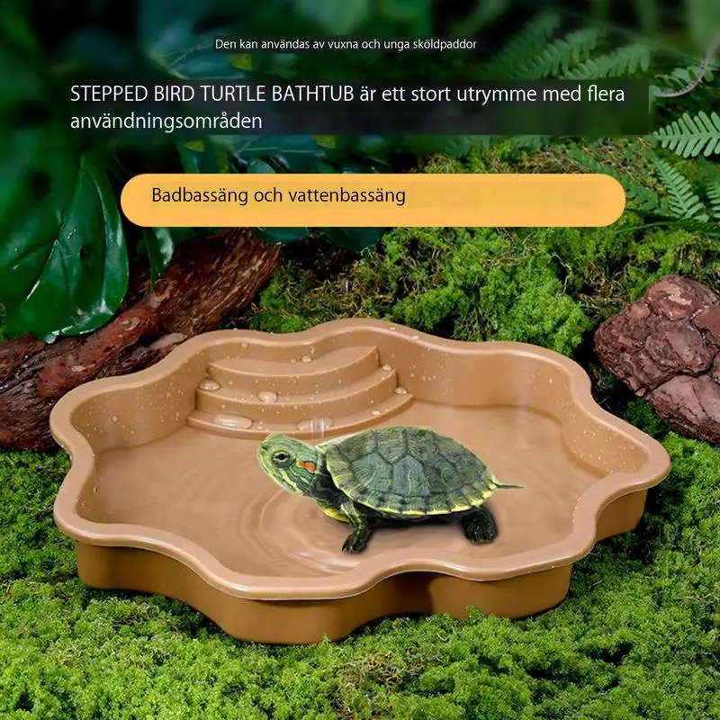 Turtle-Pool-Large-Reptile-Turtle-Bathing-Tub-Feeding-Bowl-Lizards ...