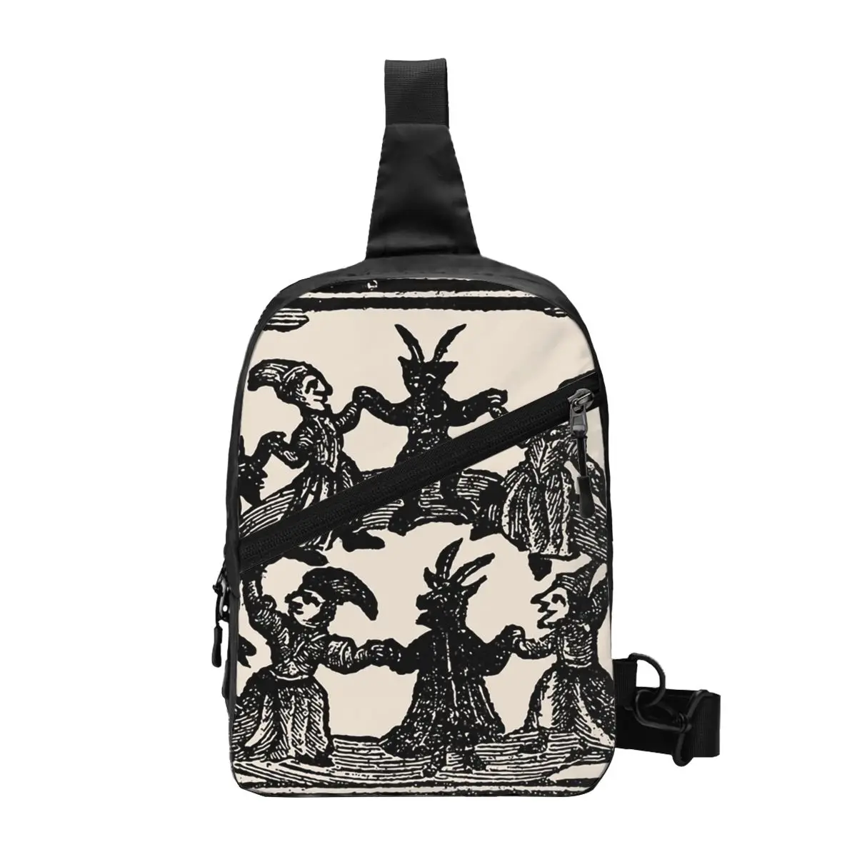 Custom-Fashion-Witches-Circle-Dance-Crossbody-Sling-Backpack-Men ...