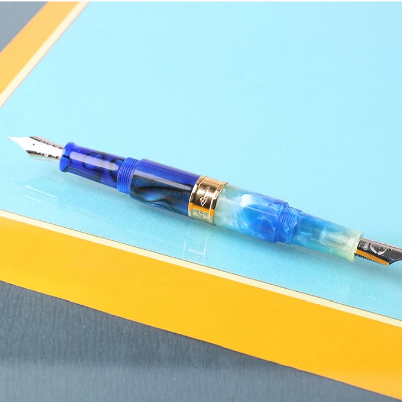 Penbbs 471 Mini Fountain Pen With Gold/Silver Ring Round ground F/M tip ...