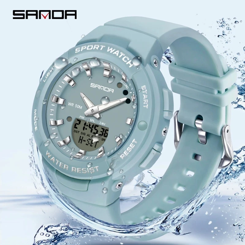 Sanda-New-Luxury-Fashion-Women-Sport-Watch-Military-Waterproof ...