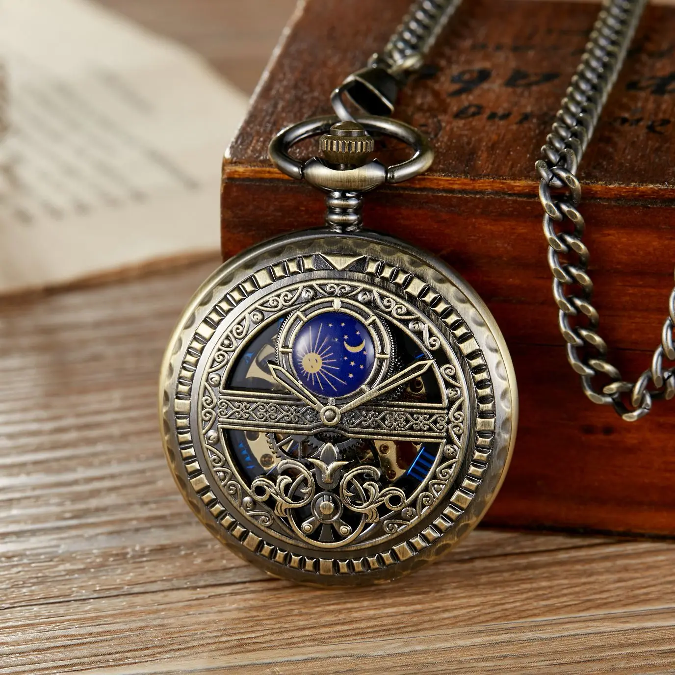 Simulation-Pointer-Blue-Moon-Sun-Hollow-Pattern-Lady-Pocket-Watch ...
